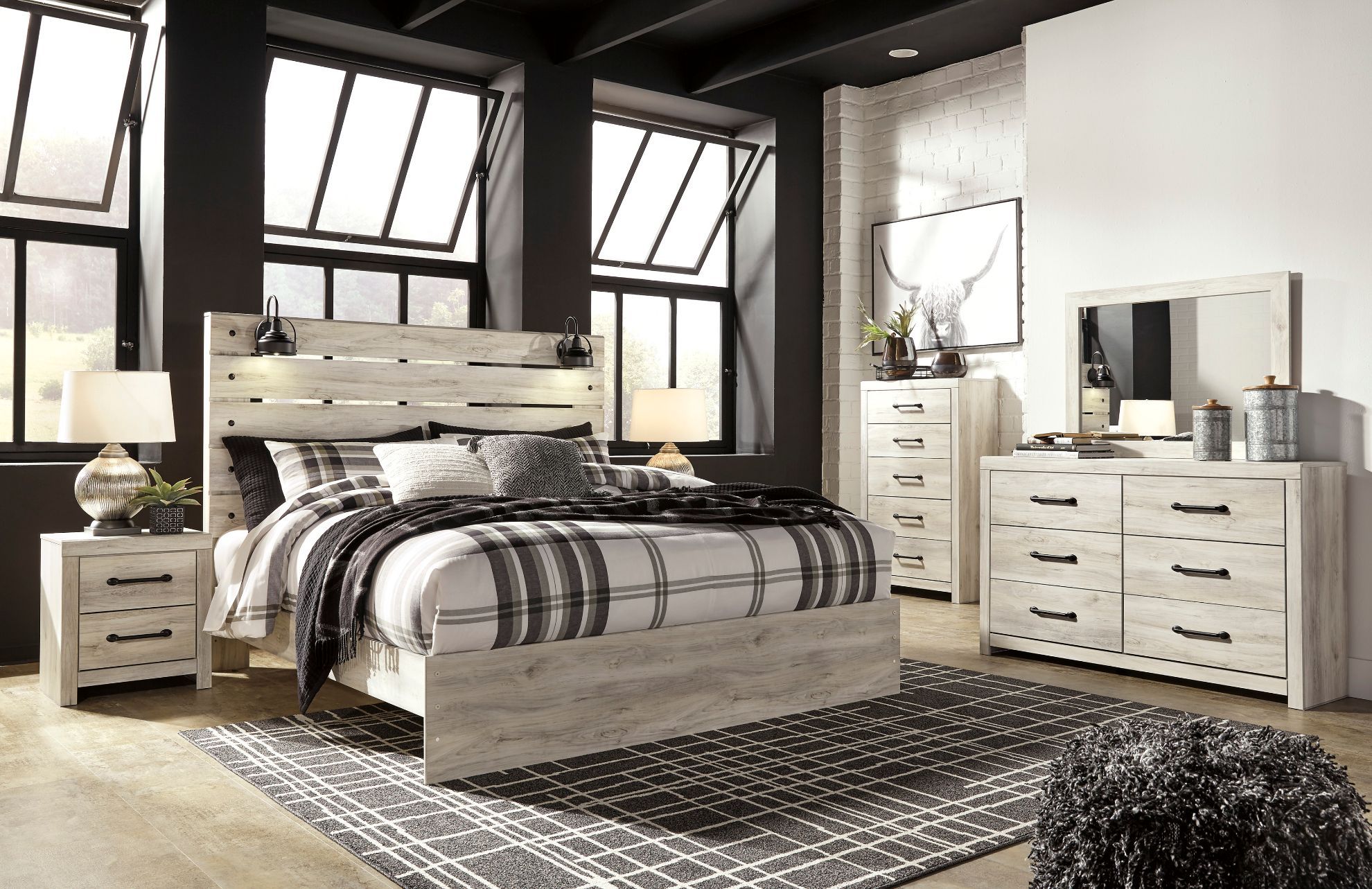 Cambeck King Panel Bed The Furniture Mart