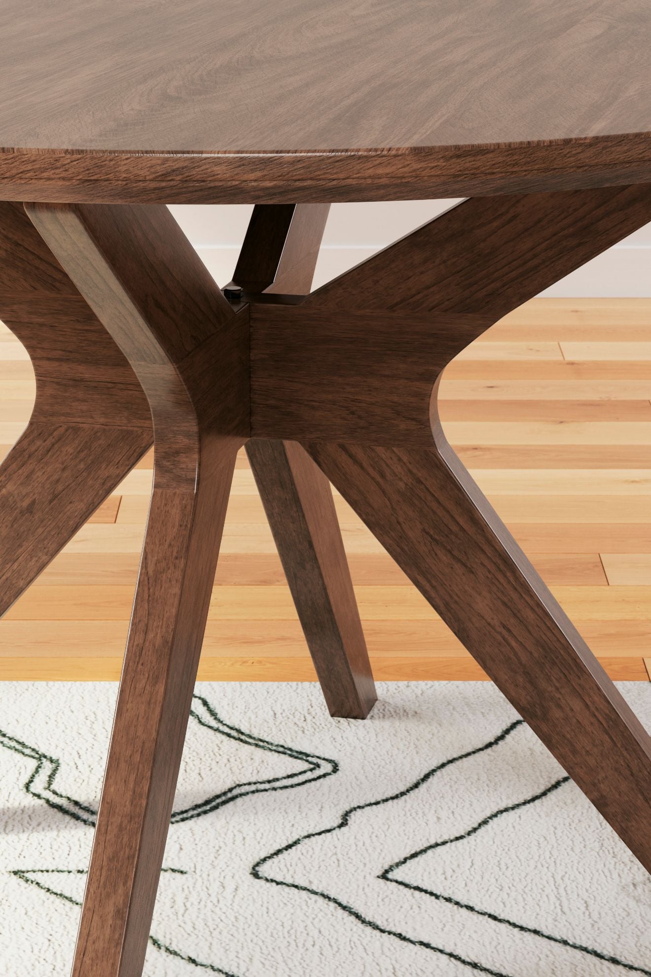 Lyncott Round Dining Table | The Furniture Mart