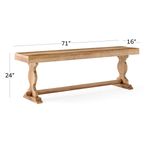 Marquez 24" Wooden Counter Bench | The Furniture Mart