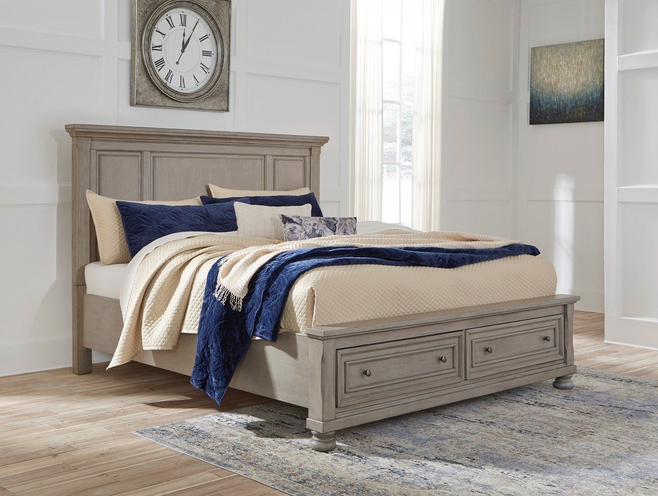 Lettner King Panel Storage Bed The Furniture Mart