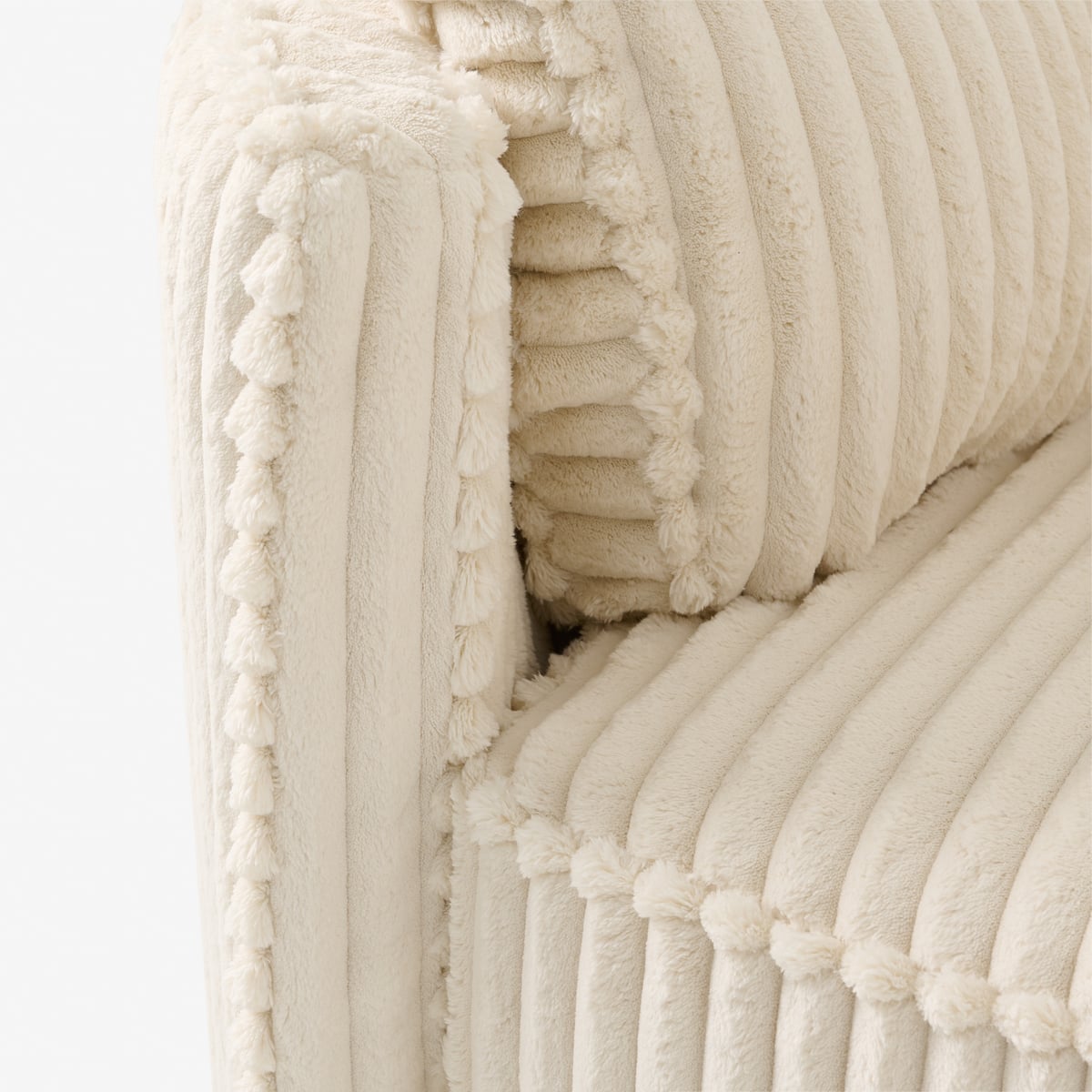 Mega Ivory Swivel Recliner | The Furniture Mart