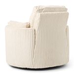 Mega Ivory Swivel Recliner | The Furniture Mart