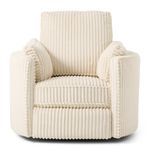 Mega Ivory Swivel Recliner | The Furniture Mart