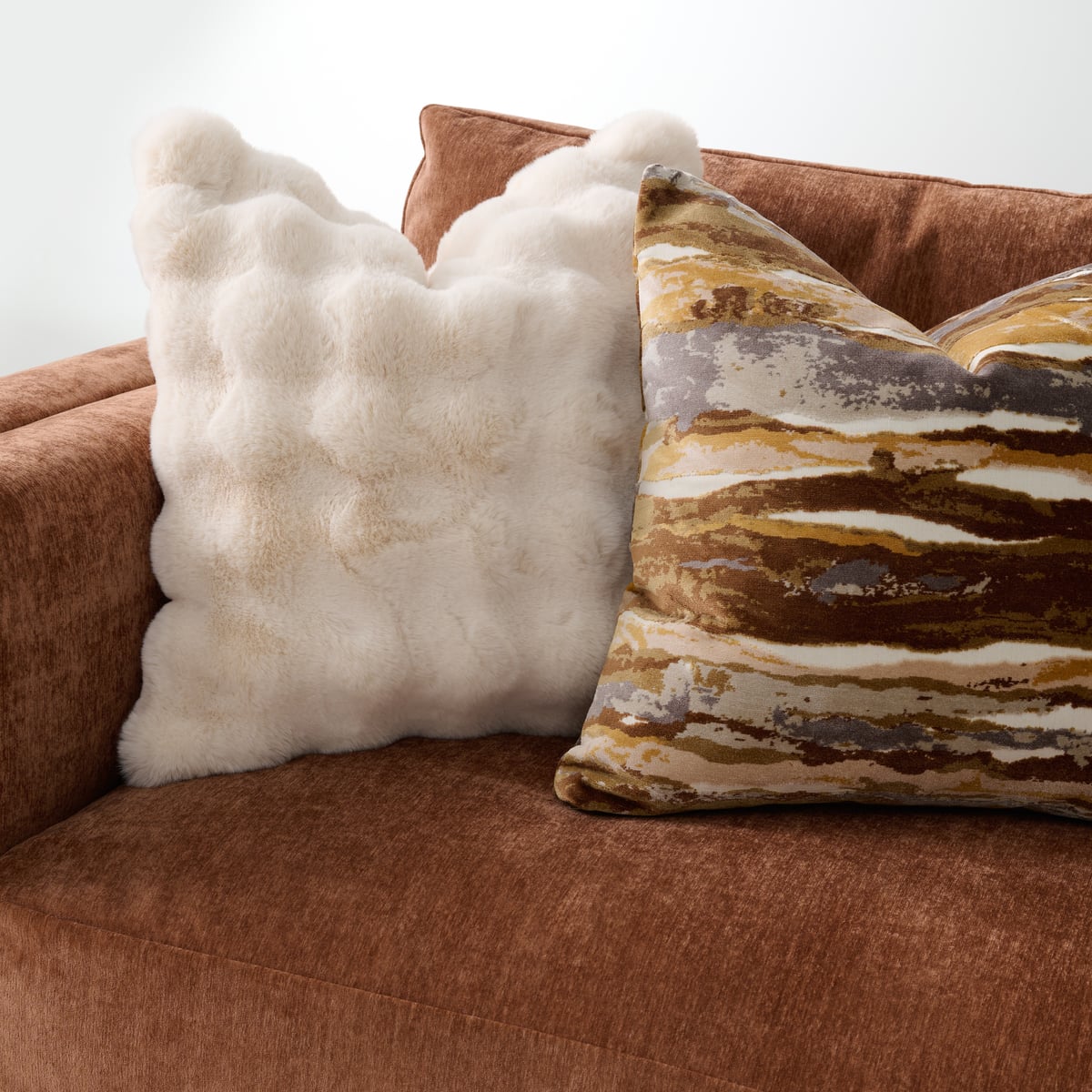 Roman Sepia Sofa | The Furniture Mart