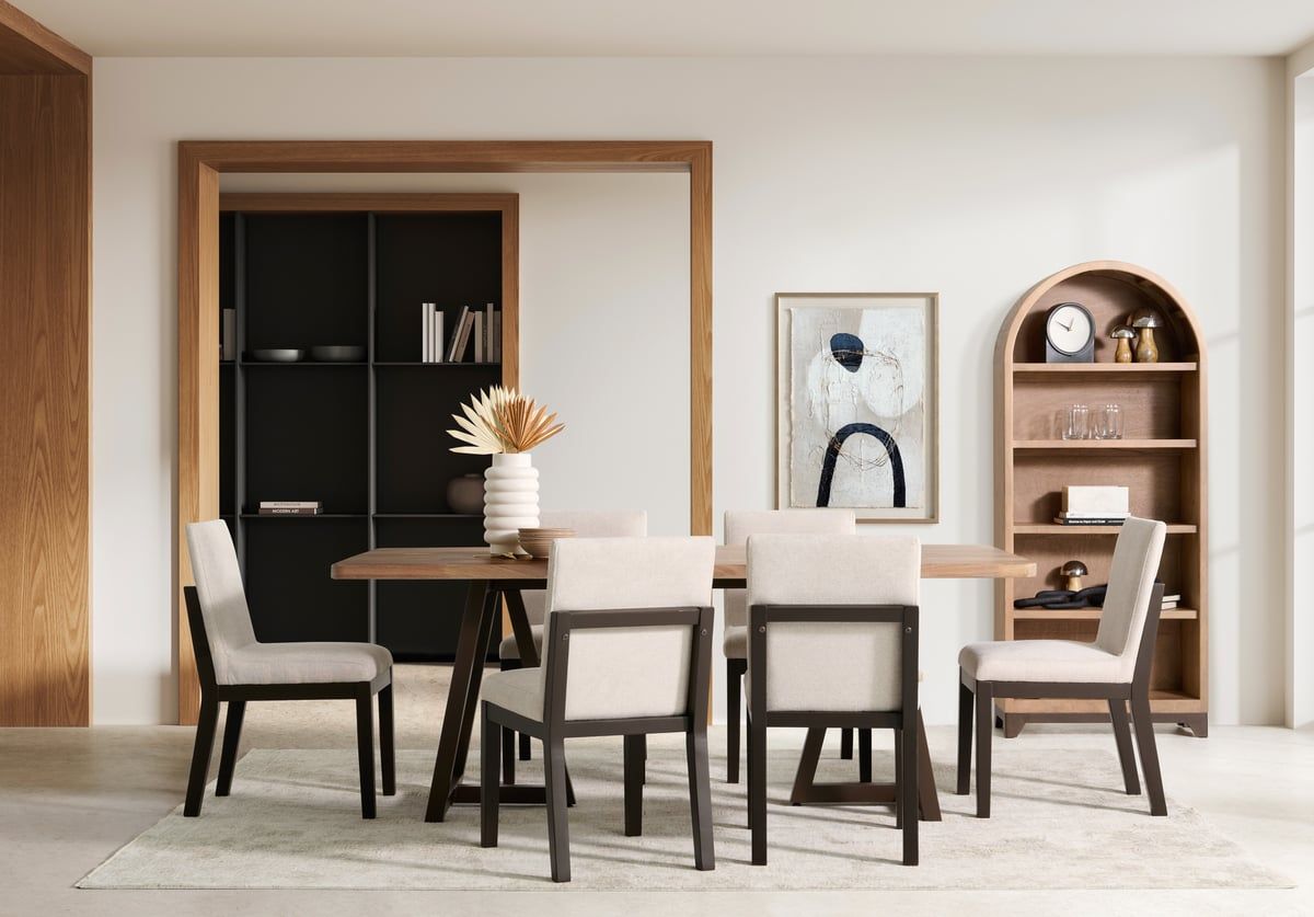 Natural Parota 7pc Dining Set | The Furniture Mart