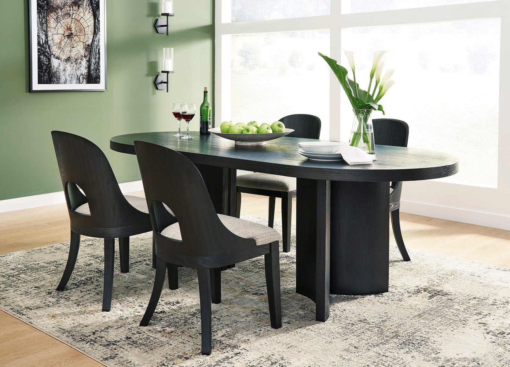 Rowanbeck 5pc Dining Set | The Furniture Mart