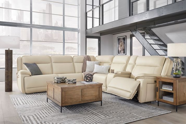 Double Deal 6pc Power Sectional | The Furniture Mart