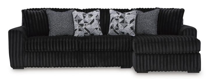 Midnight Madness 2pc Sofa Chaise | The Furniture Mart