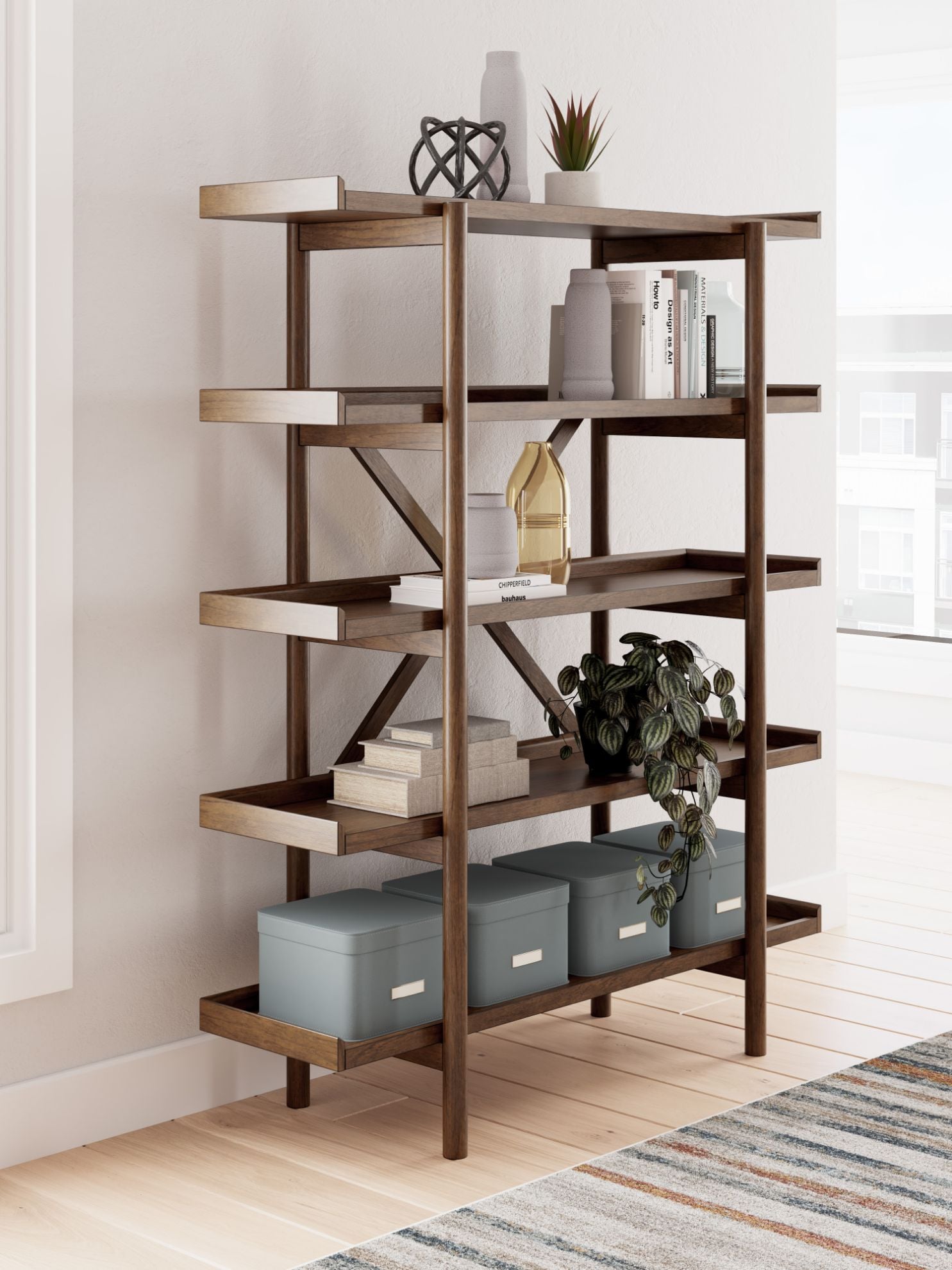 Lyncott Bookcase | The Furniture Mart