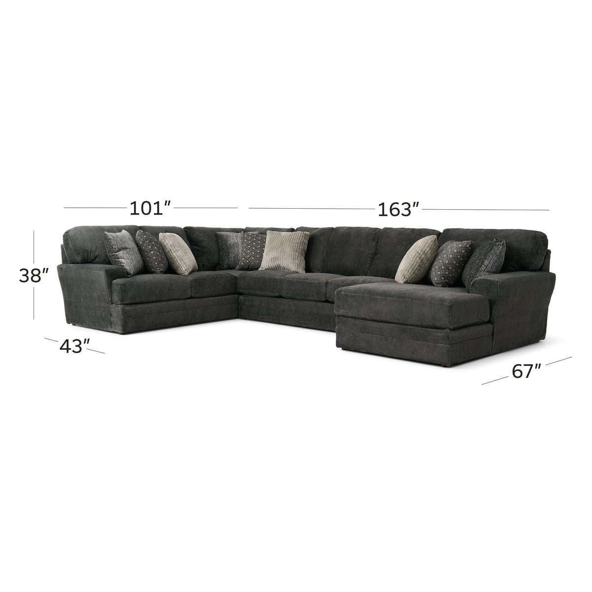 Mammoth 3pc Sectional | The Furniture Mart