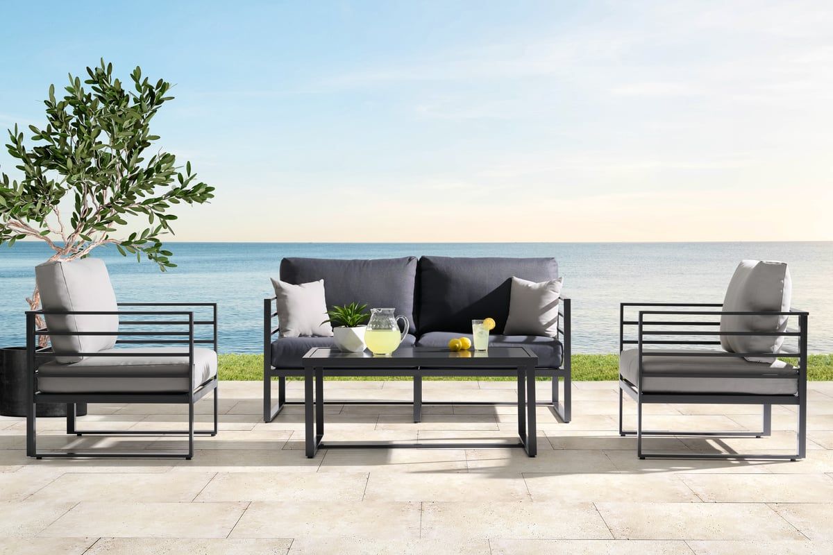 Holt 4pc Conversation Set | The Furniture Mart