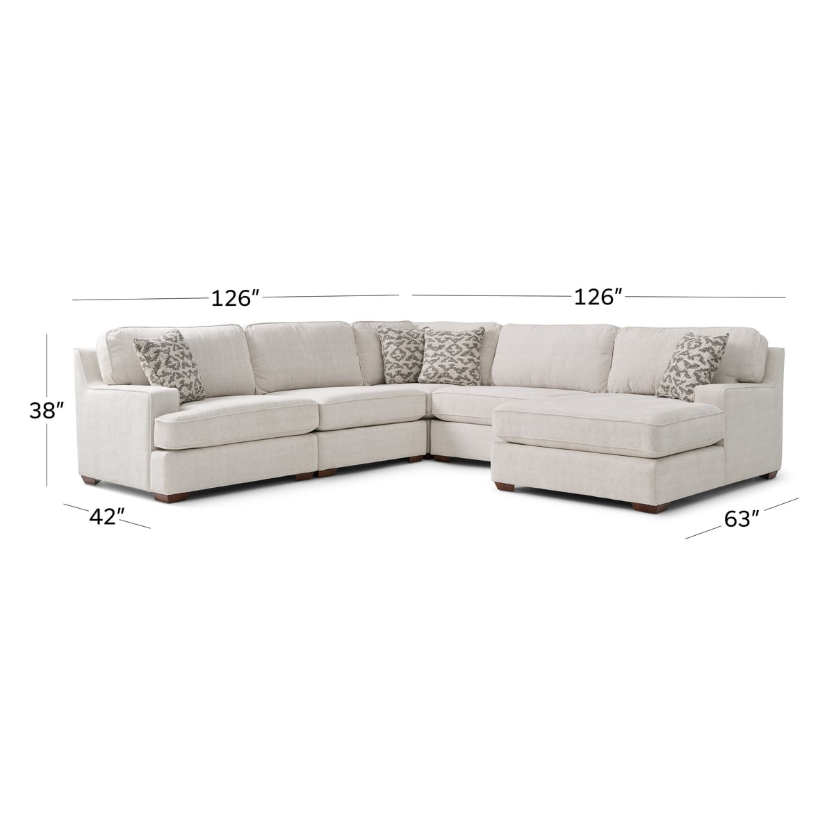 Paxton 5pc Sectional | The Furniture Mart