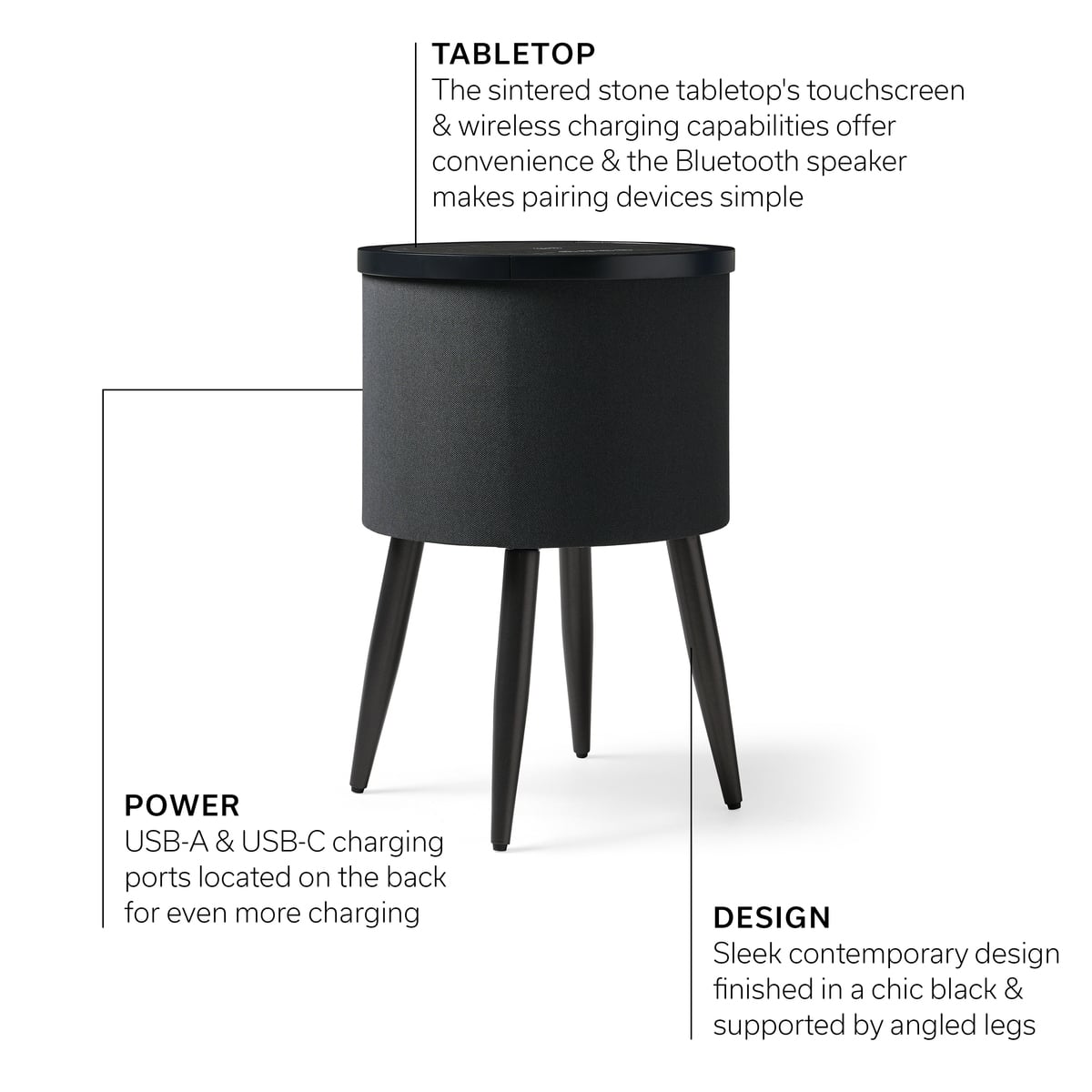 Halo Smart End Table II | The Furniture Mart
